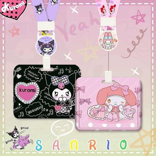 Sarung kad comel, gesper tarik mudah, lanyard teleskopik, versi ...