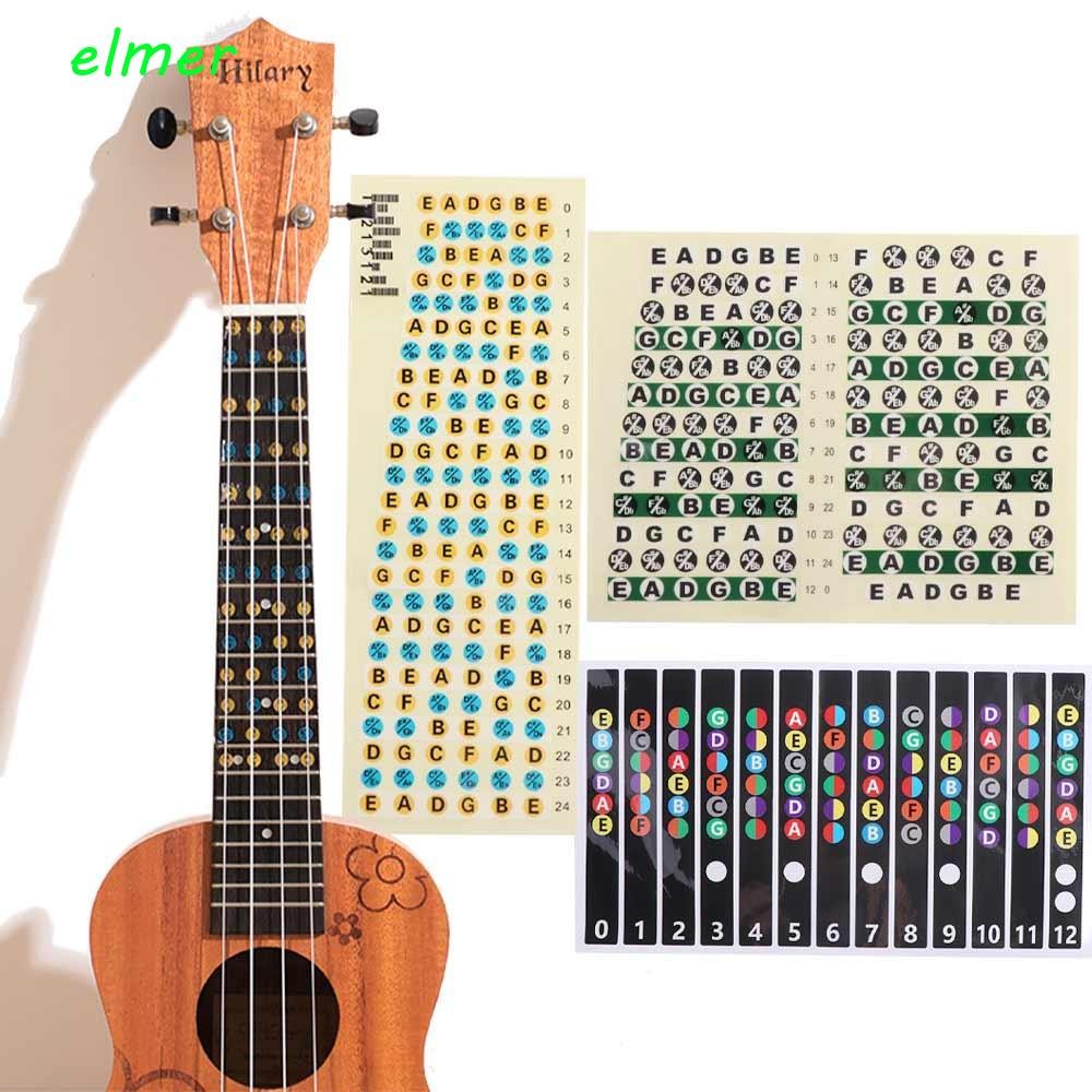 ELMER Guitar Scales Stickers Learning Musical Instrument Frets Note ...