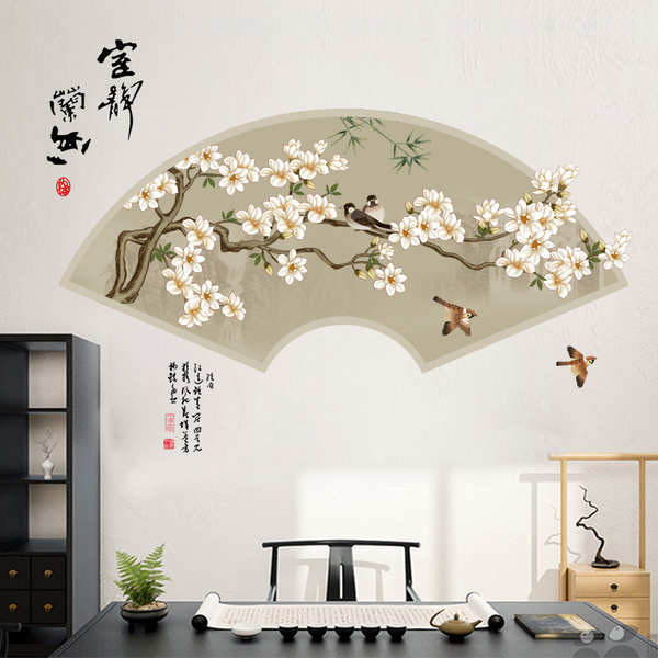 aesthetic things for room katil dinding Pelekat dinding gaya Cina 3D ...