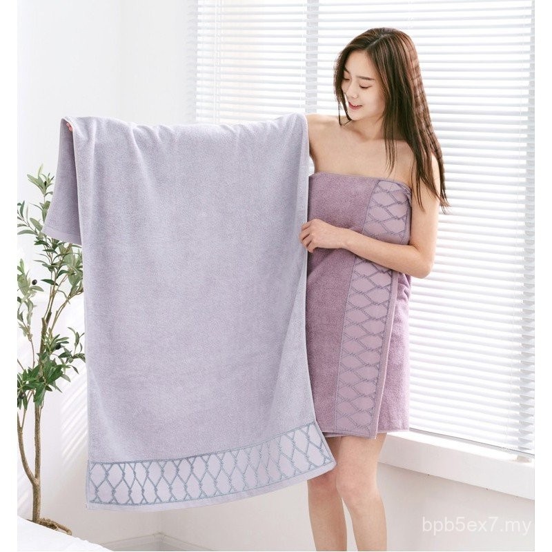 Tuala Mandi MUJI 100% Kapas untuk Kegunaan Rumah, Menyerap dan Bebas ...