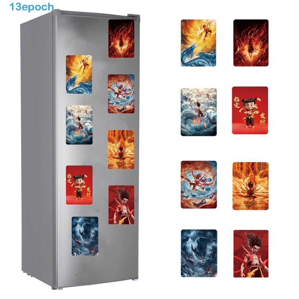 EPOCH Nezha Refrigerator Magnet Sticker, Chinese Style Acrylic Anime ...