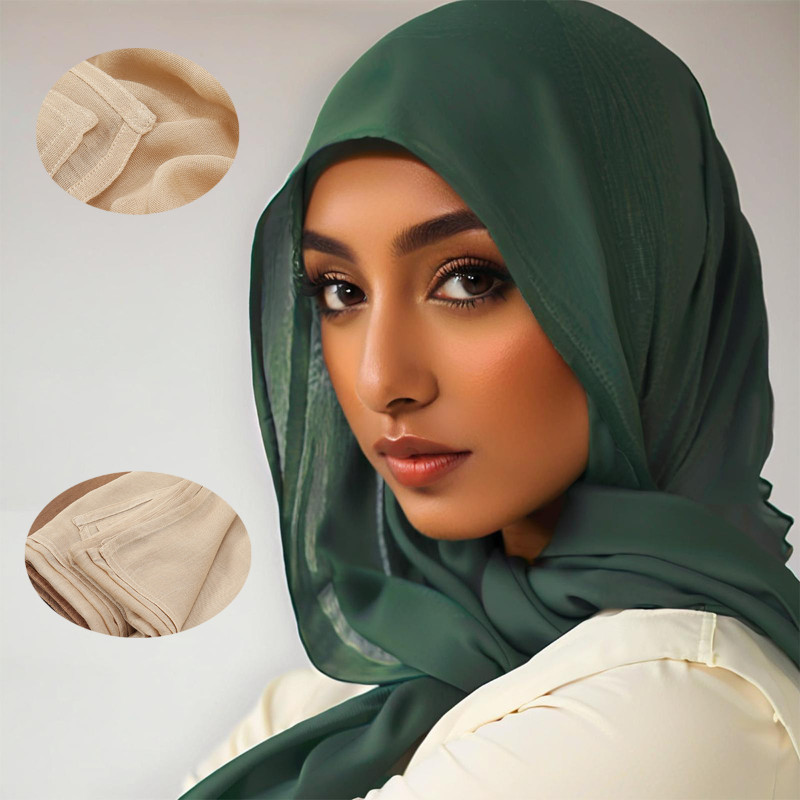 Tudung Bawal Solid Wide Soft Brimmed Double Stitch Rayon Thin Shawl ...