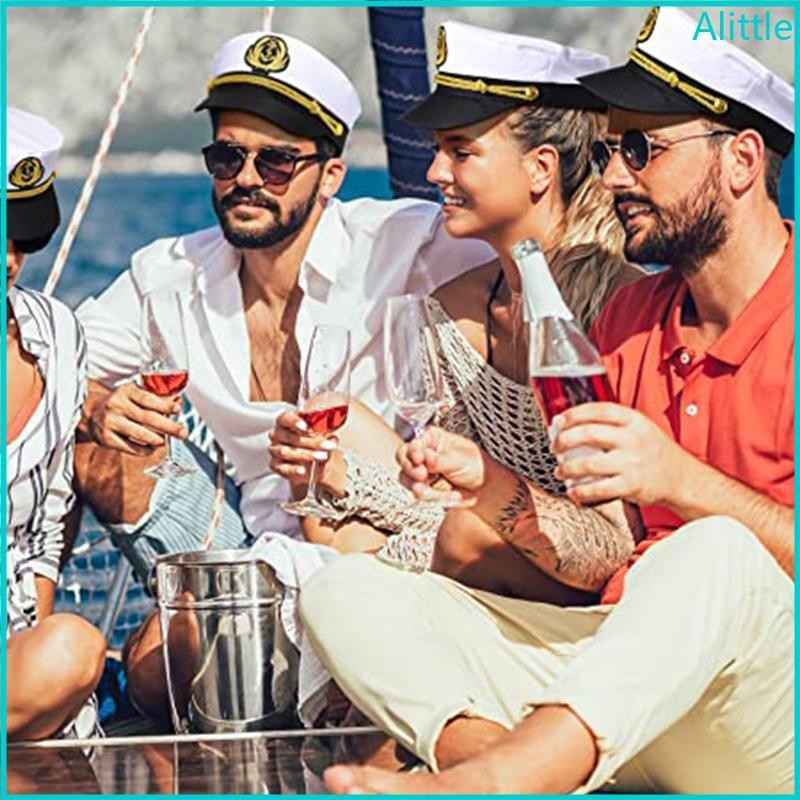 Alia Navy Marine Hat Sailor Captain Costume Men Yacht Captain Hat Funny ...