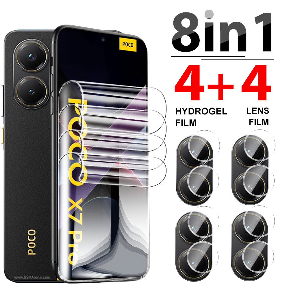 8in1 For Xiaomi Poco X7 Pro 5G Screen Protector Soft Hydrogel Film ...
