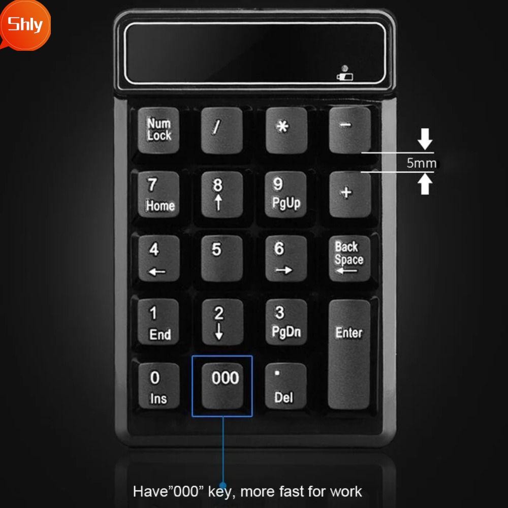 SHLY Wireless Wired Keyboard, 2.4GHz Bluetooth USB Numeric Keypad ...