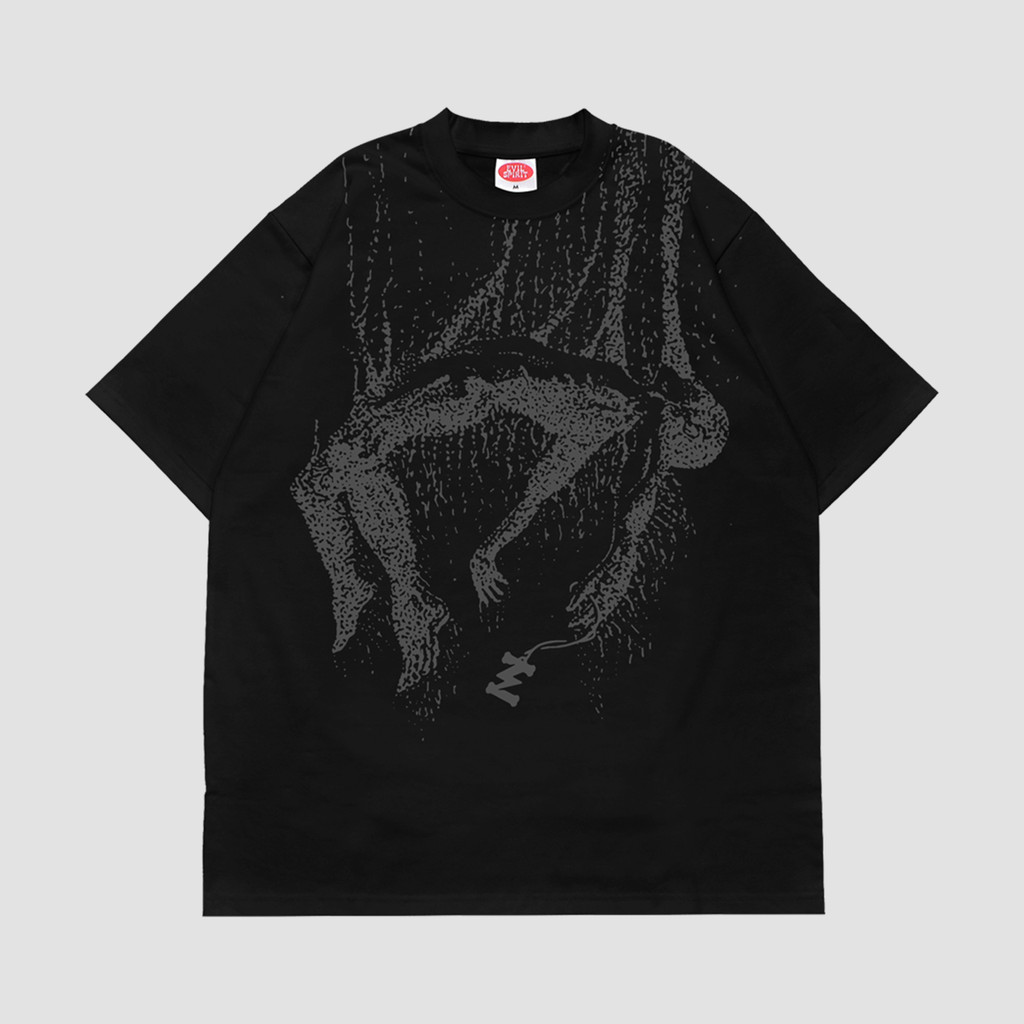 Evilspirit T-SHIRT OVERSIZE HEAVYWEIGHT 16S - FLOWREN BLACK UNISEX ...