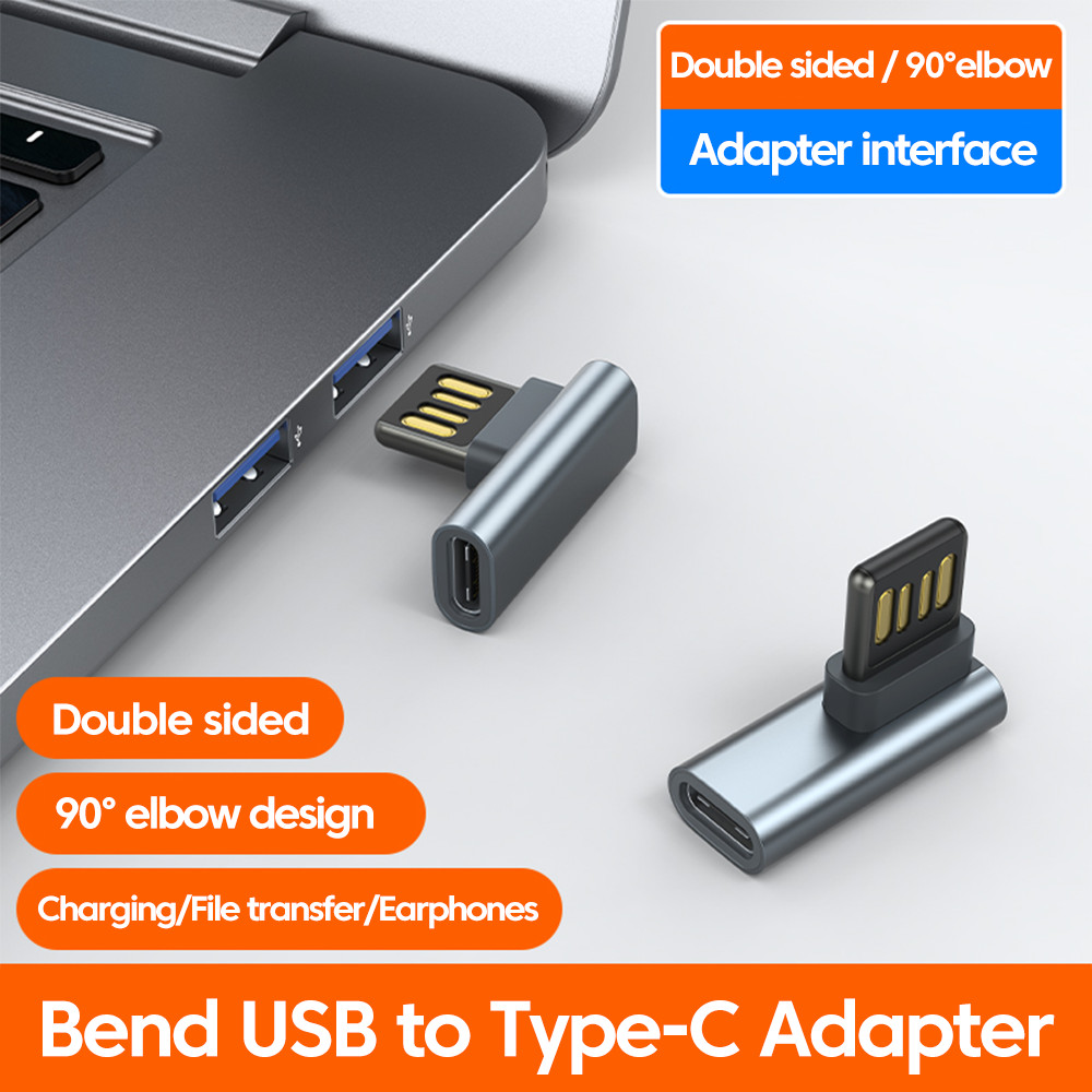 PD60W 90° elbow Type C Adapter OTG Type C Female to USB A Male Adapter ...