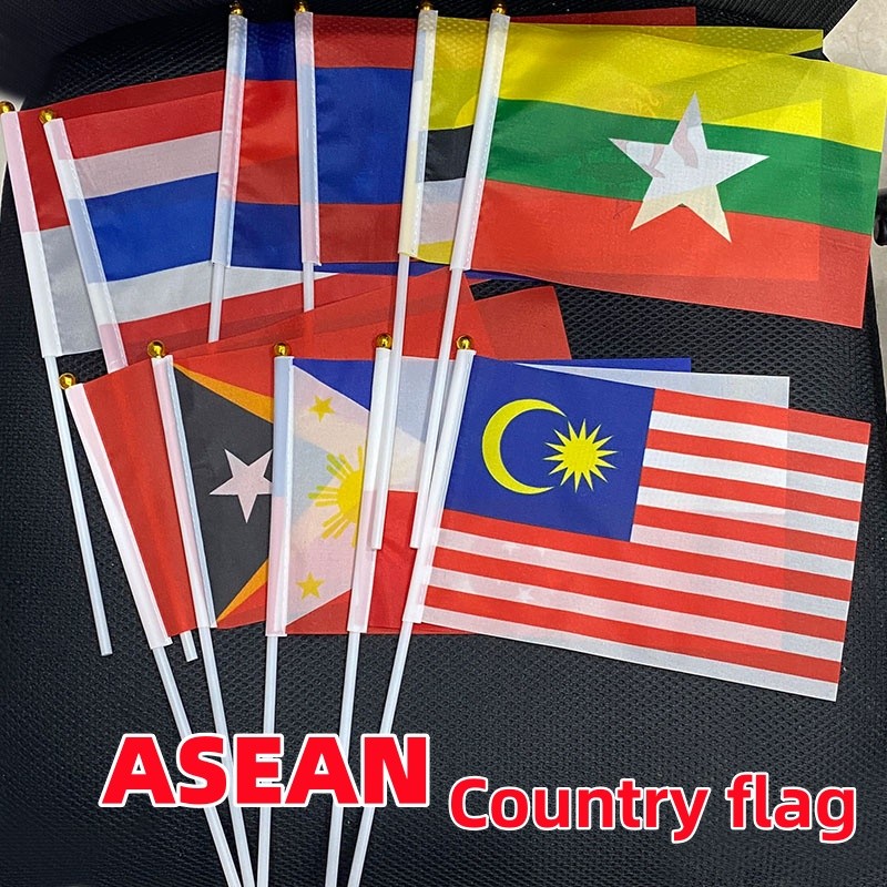 Southeast Asia All Countries Flag ASEAN Hand Flag Philippines,Thailand ...