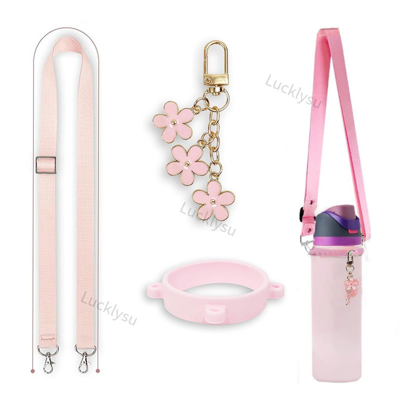 Owala Handle Strap With Silicone Holder Circle For Most 8-40oz Tumbler Water Bottle Adjustable ...