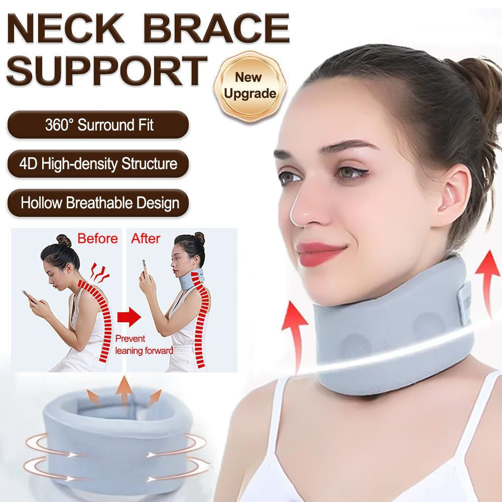 Neck Brace Support Cervical Adjustable Foam Neck Support Relief ...