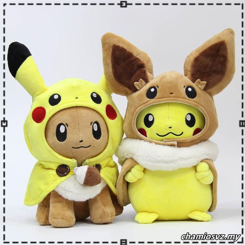 Pokémon Plush Doll Pikachu/Eevee Rag Toy in Cosplay Costume Japanese ...