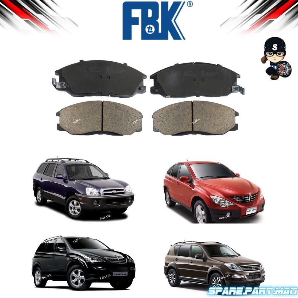 FBK Disc Brake Pad Front - Ssangyong Actyon Kyron Rexton Hyundai Santa ...