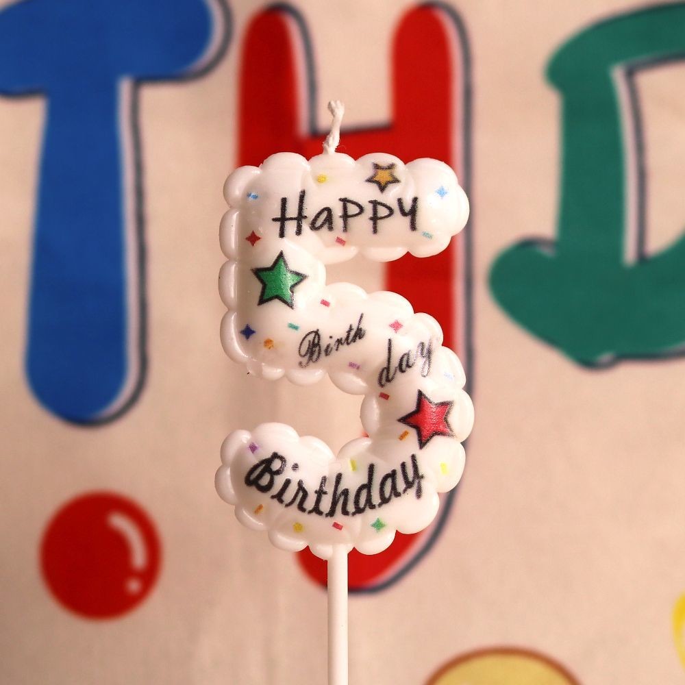 Happy Birthday Number Candle Dream Birthday Customizable DIY Cake ...