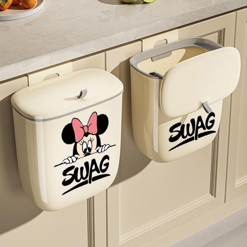 Wall Mounted Trash Can Toilet Kitchen Hanging Storage Bucket Wall ...