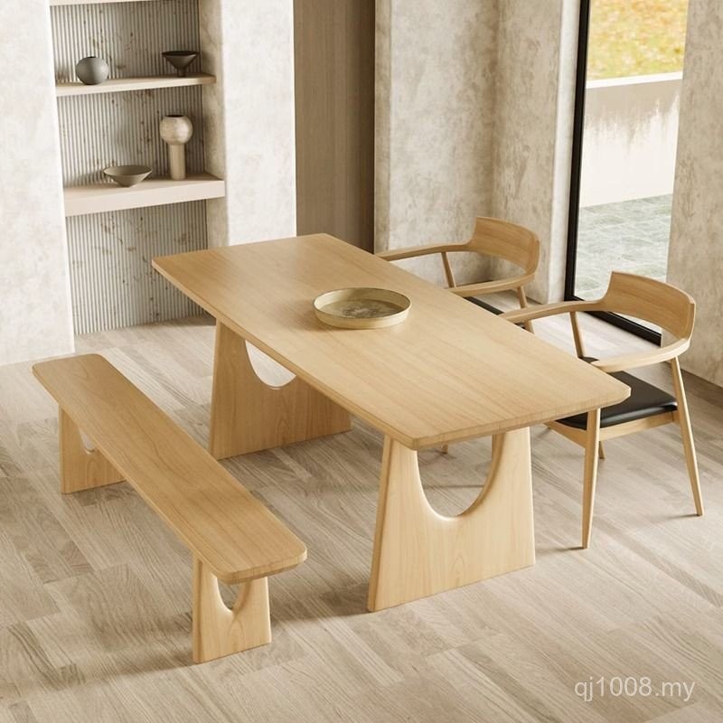 All Solid Wood Dining Table Chair Silent Style Living Room Dining Table ...
