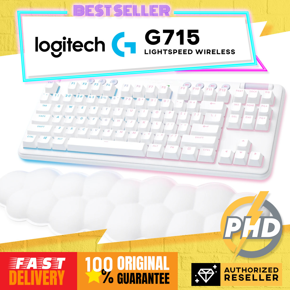 Logitech G715 Wireless Mechanical Gaming Keyboard with LIGHTSYNC RGB ...