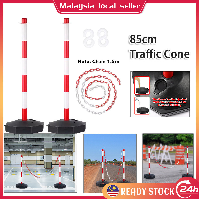 85cm Traffic Cone Barrier Warning Pile Caution Post for Sideways ...