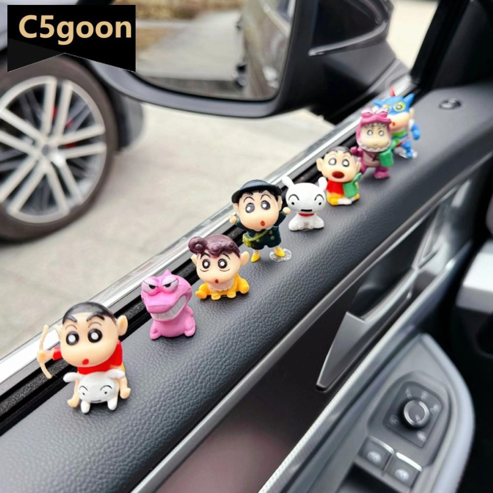 C5GOON 8Pcs/Set Crayon Shin-chan Funny Pose Figure Car Center Console ...