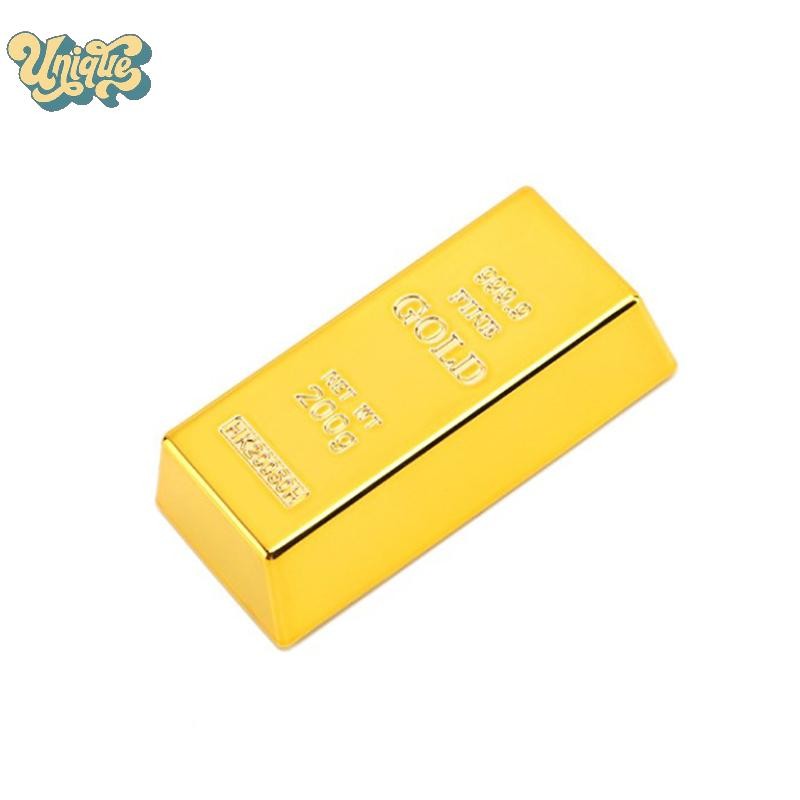 (Unique) Plastic Fake Gold Bullion Simulated Golden Brick Fake ...