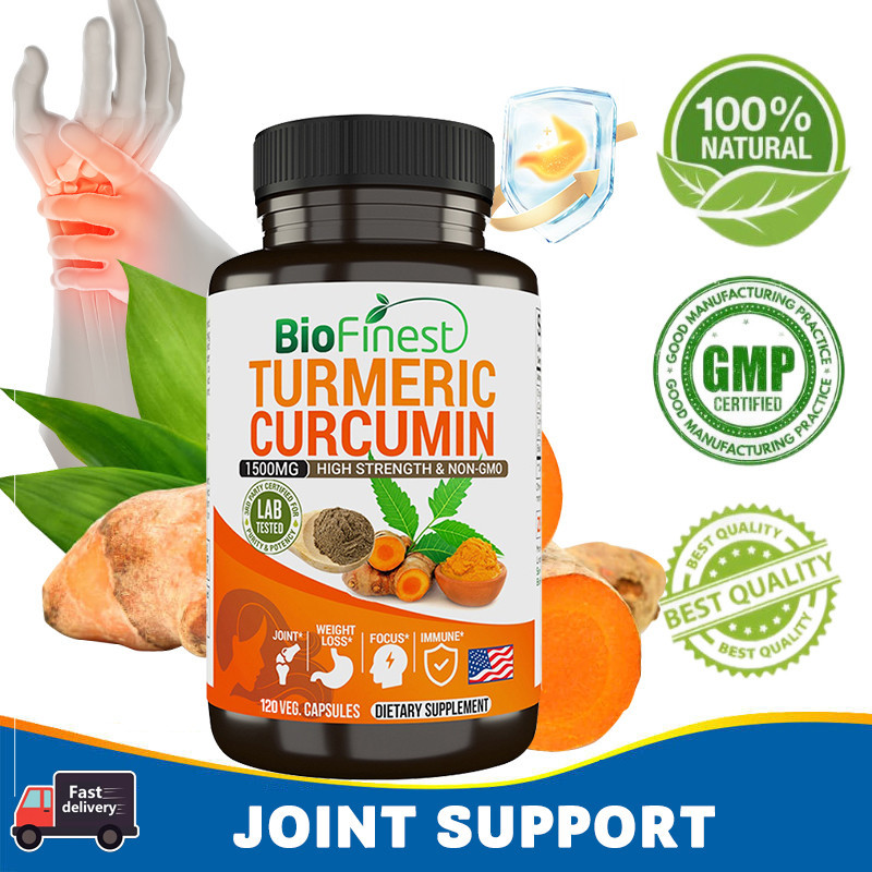 Curcumin Supplement 1500 Mg, Joint Support - Antioxidant (turmeric ...