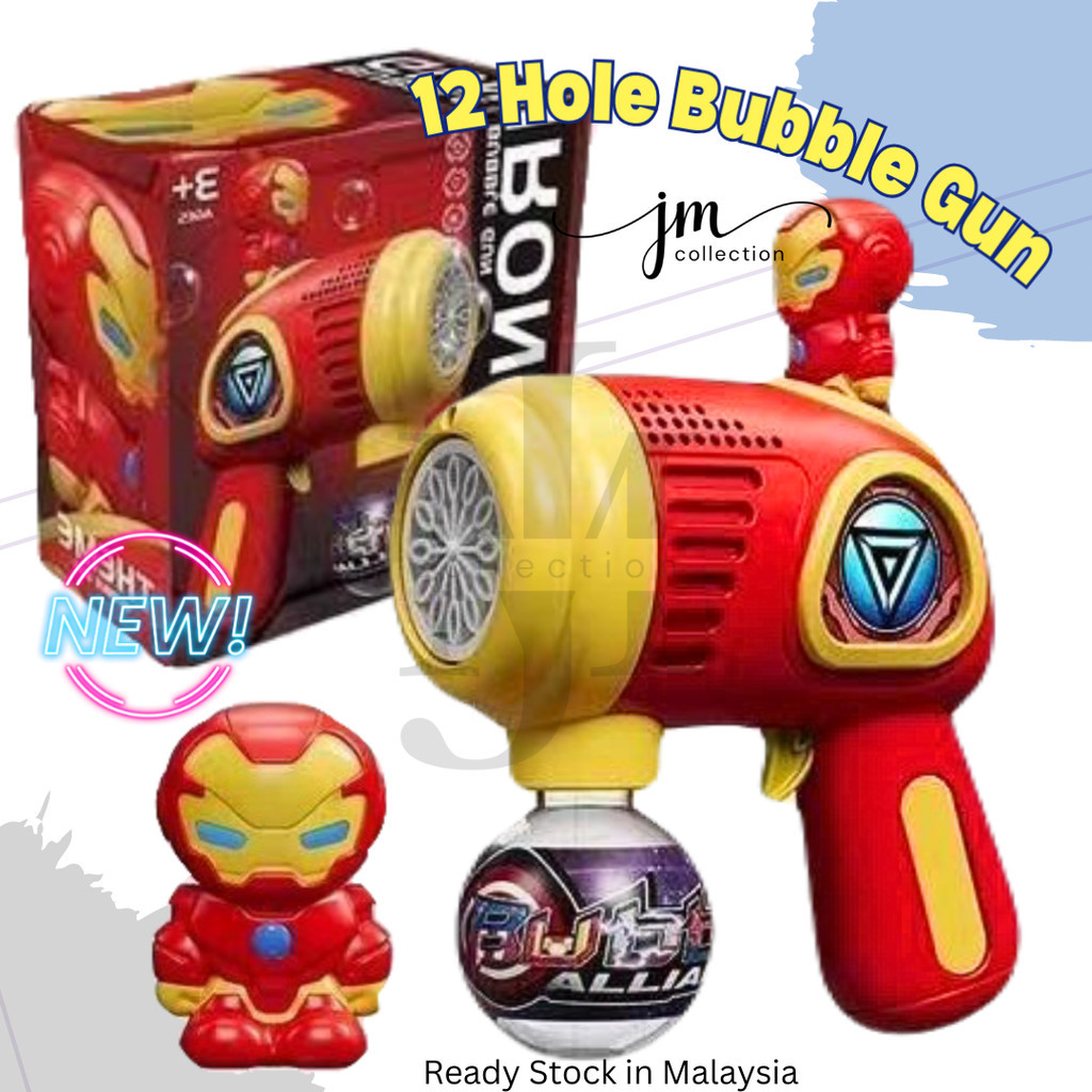 Ready Stock !!! 12 Holes Bubble Gun Fan ElectricBattery Operate ...