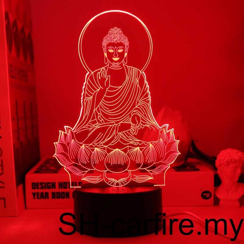 *Namo Amitabha Buddha's wish night lamp, Buddha's lamp mantra, colorful ...