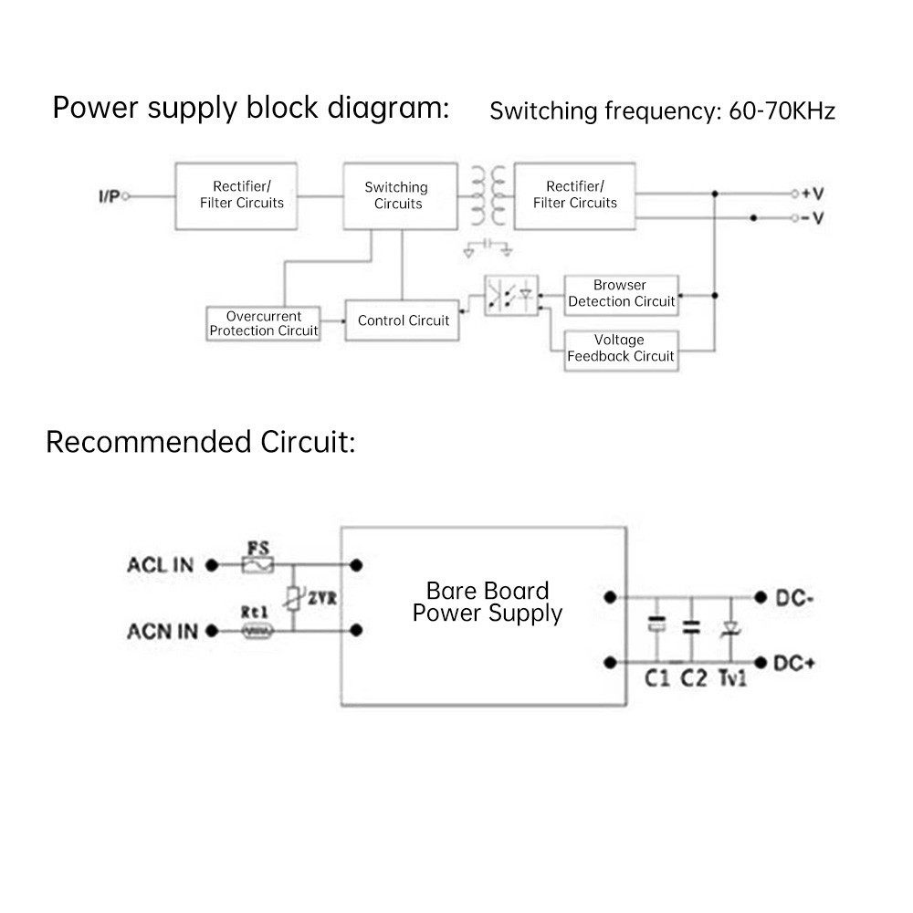 DIYMORE AC/DC to DC step-down power supply module AC85-265V to DC3.3V5V12V 3W mini power supply ...
