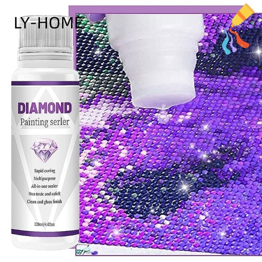 LY-HOME DIY Conserver, Enhanced Brightness Anti Falling Diamond Painting Sealer, 120ML ...