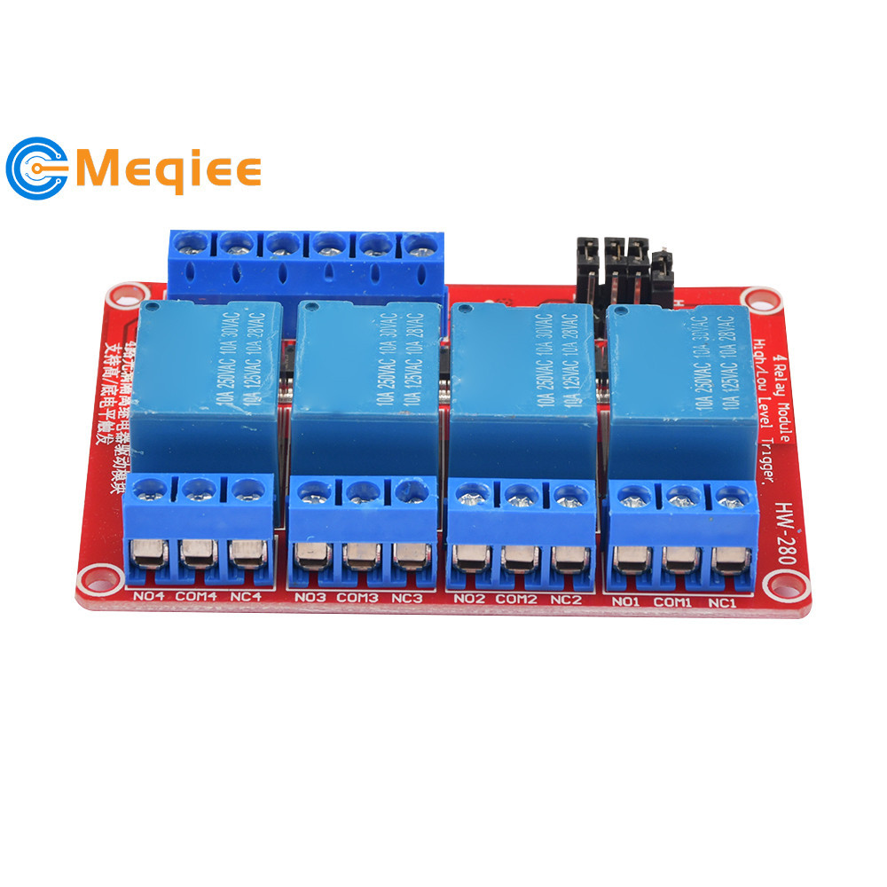 12V 4-channel relay module optocoupler red | Shopee Malaysia