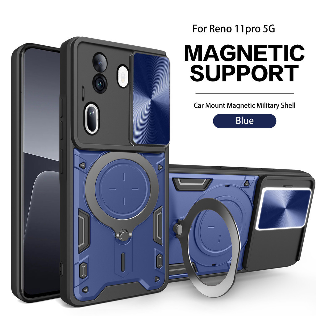 For OPPO Reno 11 11F 10 PRO+5G Phone Case Integrated Ring Suction Case ...