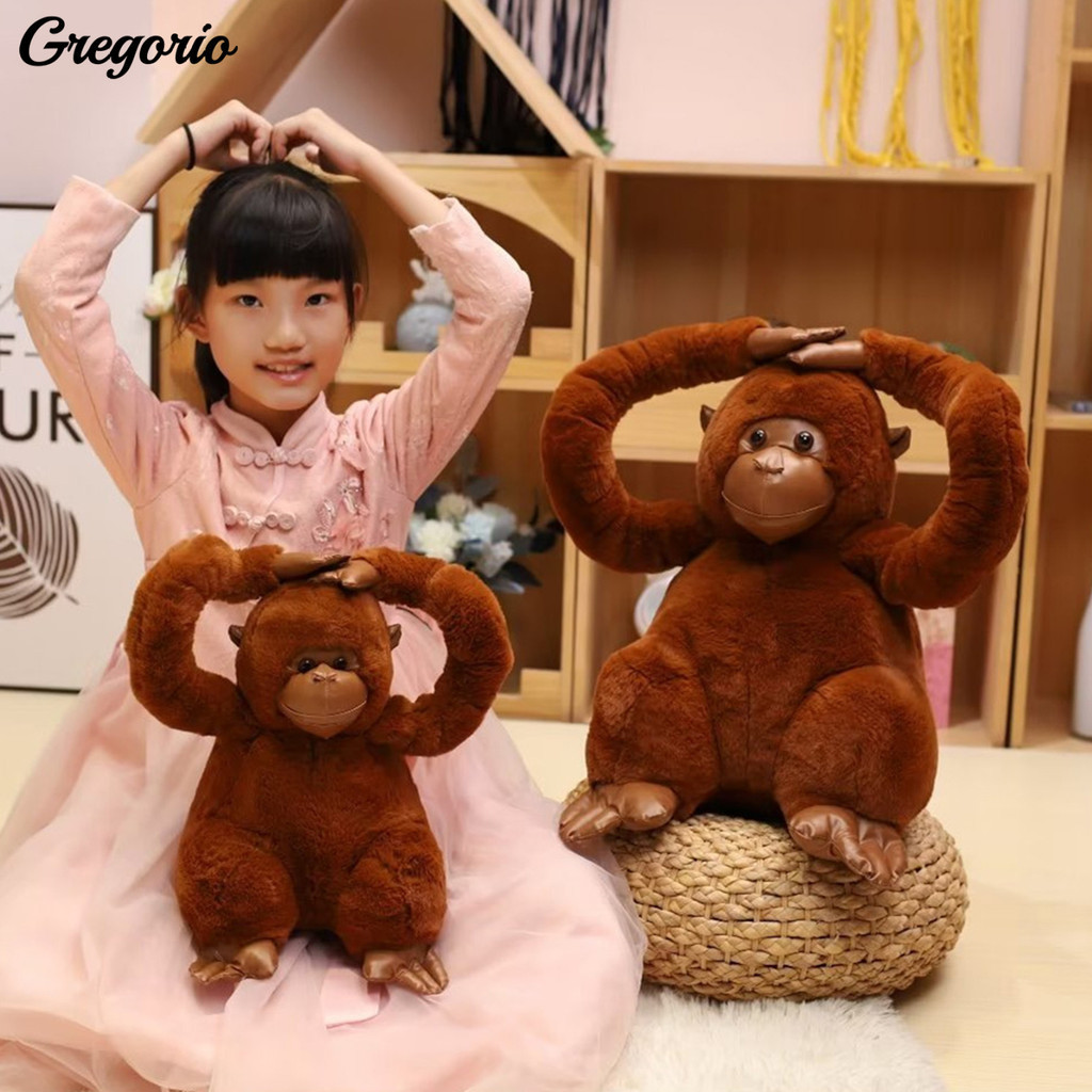 GRT-Orangutan Plush Doll PP Cotton Adhesive Hands Cute Gorilla Doll ...