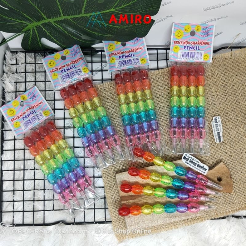 (1 Set =4pc) Sticky pencil Stacking bensia Satay/Cute bensia pencil ...