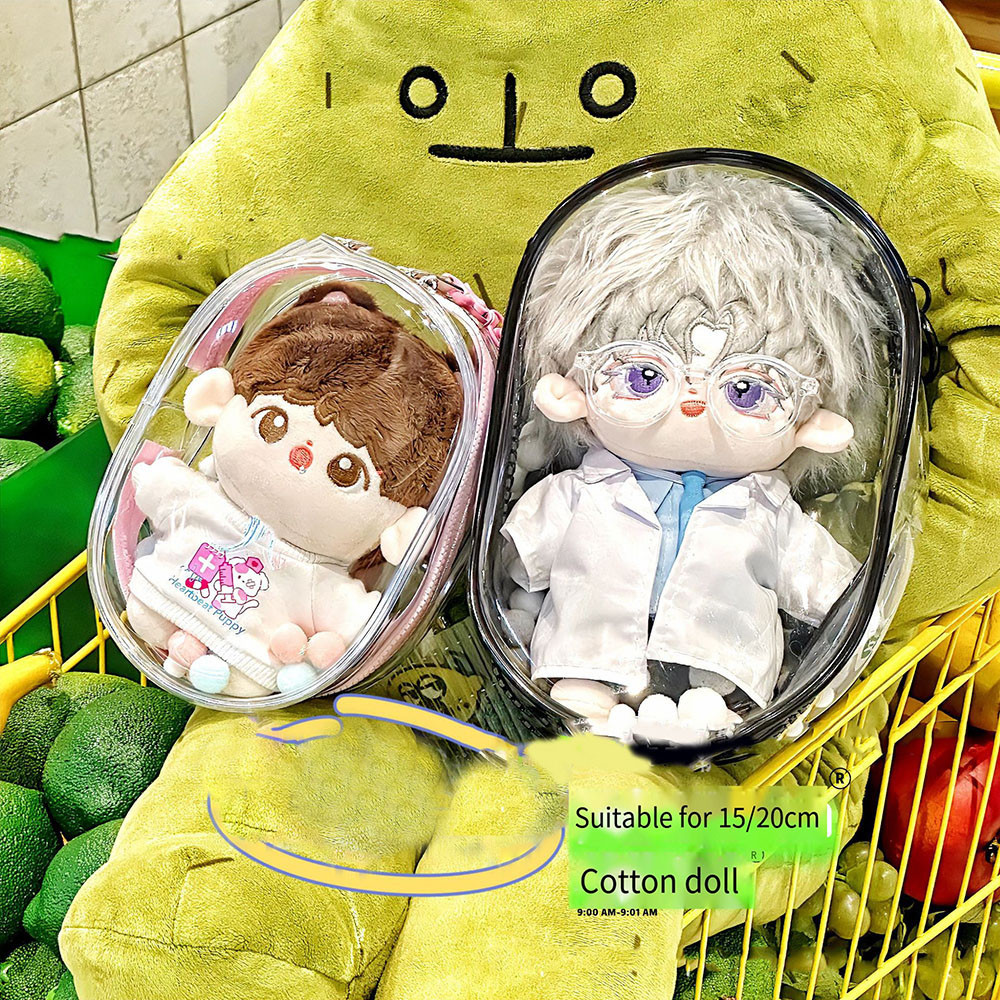 Transparent storage baby three labubu universal display box keychain ...