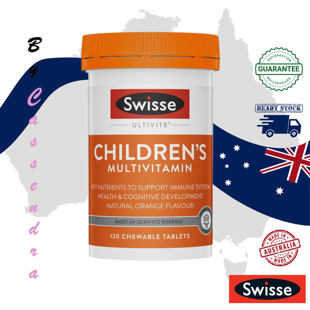 SWISSE Children's Ultivite Multivitamin (120 chewable tabs) | Shopee ...