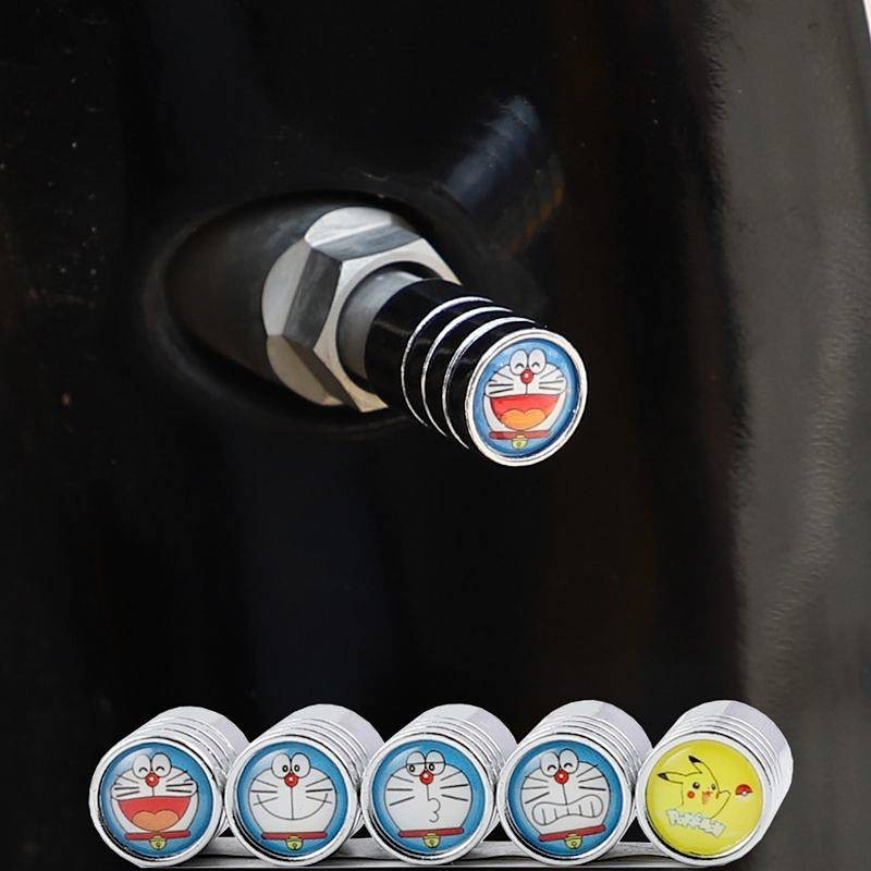 Car Tire Air Nozzle Cap Valve Core Cap Cartoon Modified Doraemon ...
