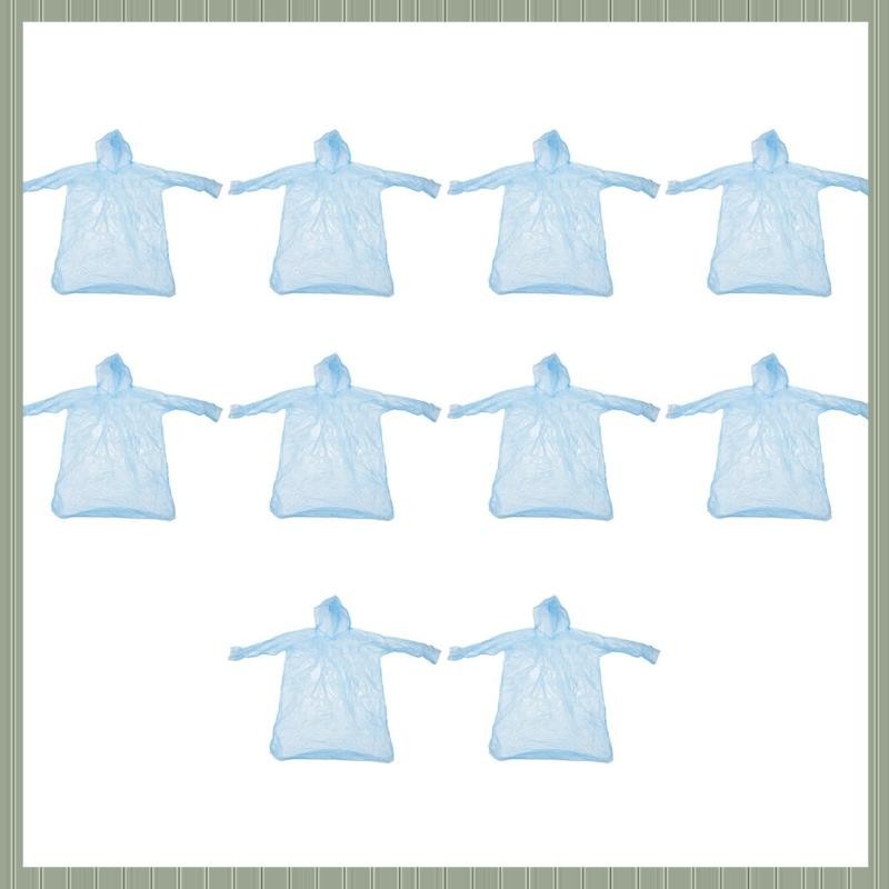 ( S U Z B )10 pcs Poncho Raincoat,Disposable Emergency Rain Cover ...