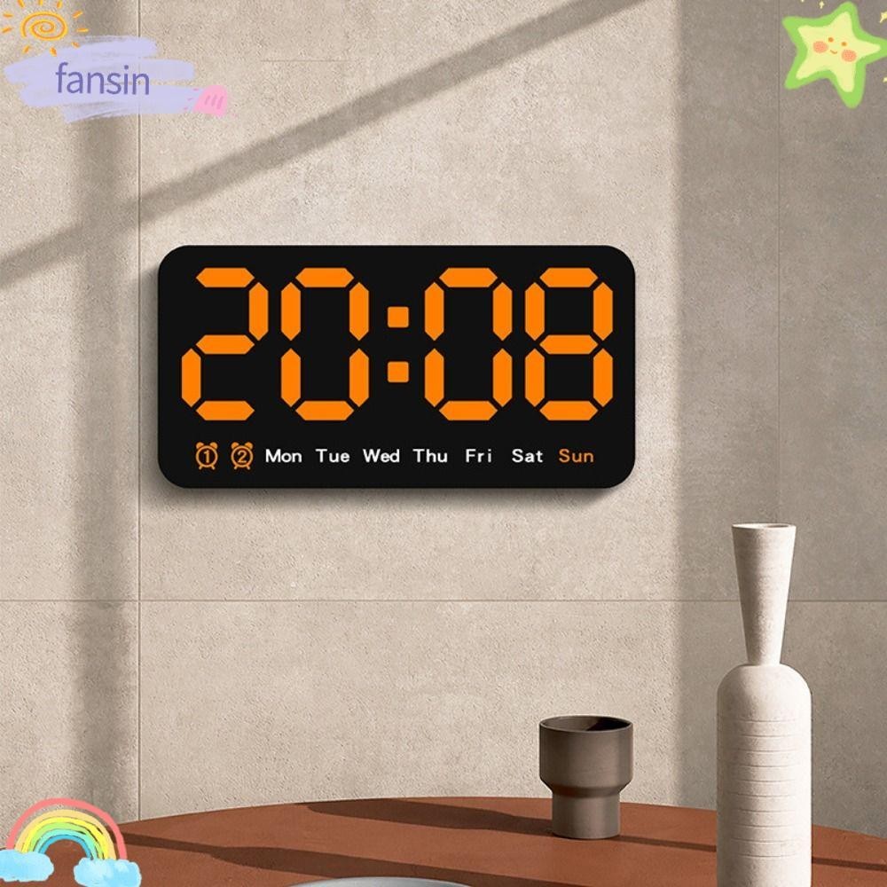 FANSIN Electronic Wall Clock, Wall-mounted Multi-functional Digital LED ...