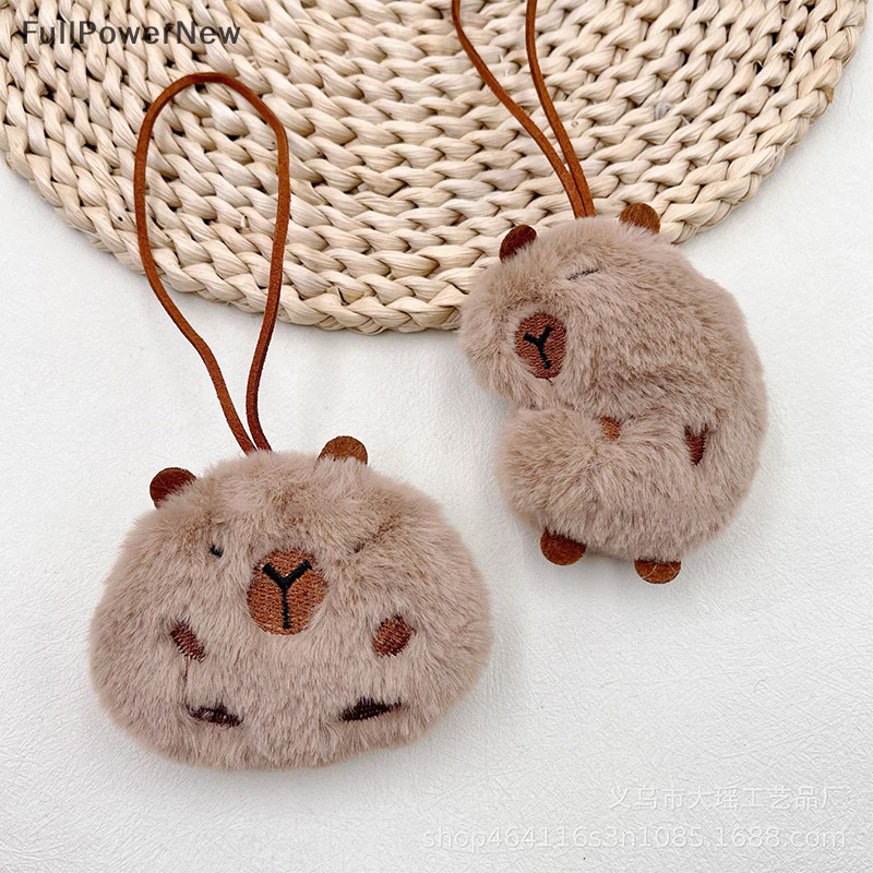 Full Cute Capybara Name Sticker Pendant Cartoon Guinea Pig Plush Doll ...