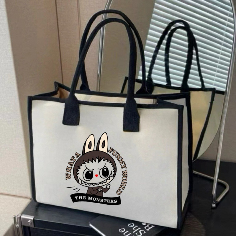 Labubu Plush Bag, Large-Capacity Handbag, Versatile Handbag for Work ...