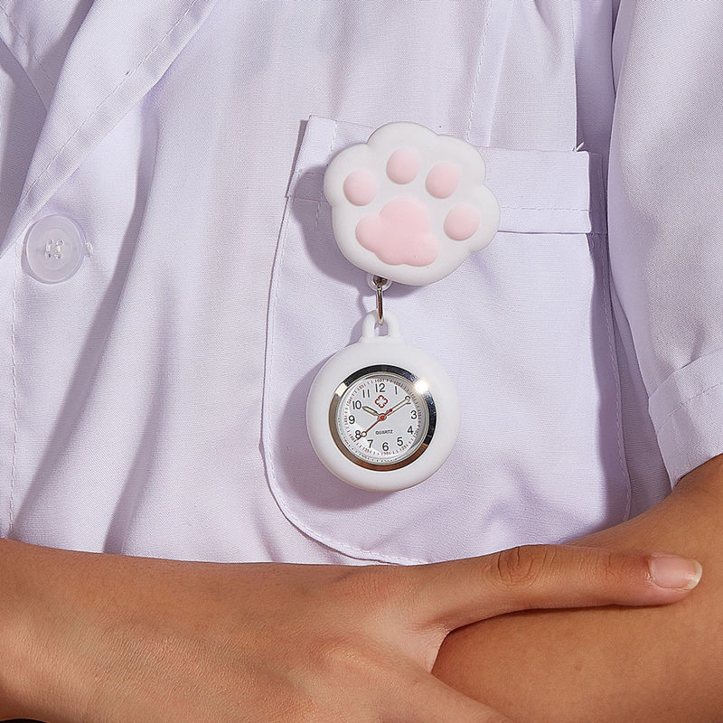 Cat Claw Nurse Watch Retractable Pullable Wall Watch Doctor Nurse Watch ...