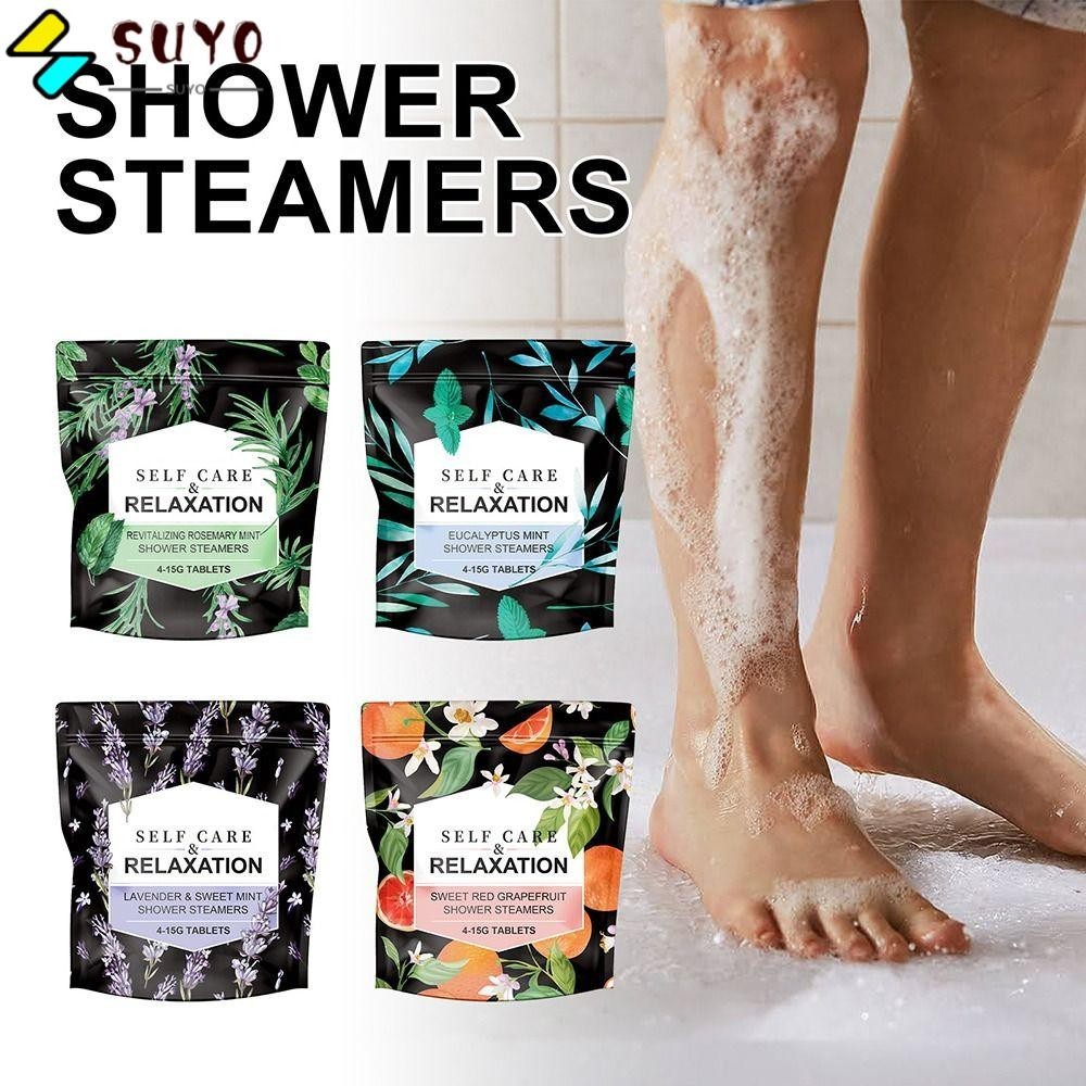 SUYO 4 Tablets/Pack Shower Steamers, Moisturizing Stress Relief Swear ...