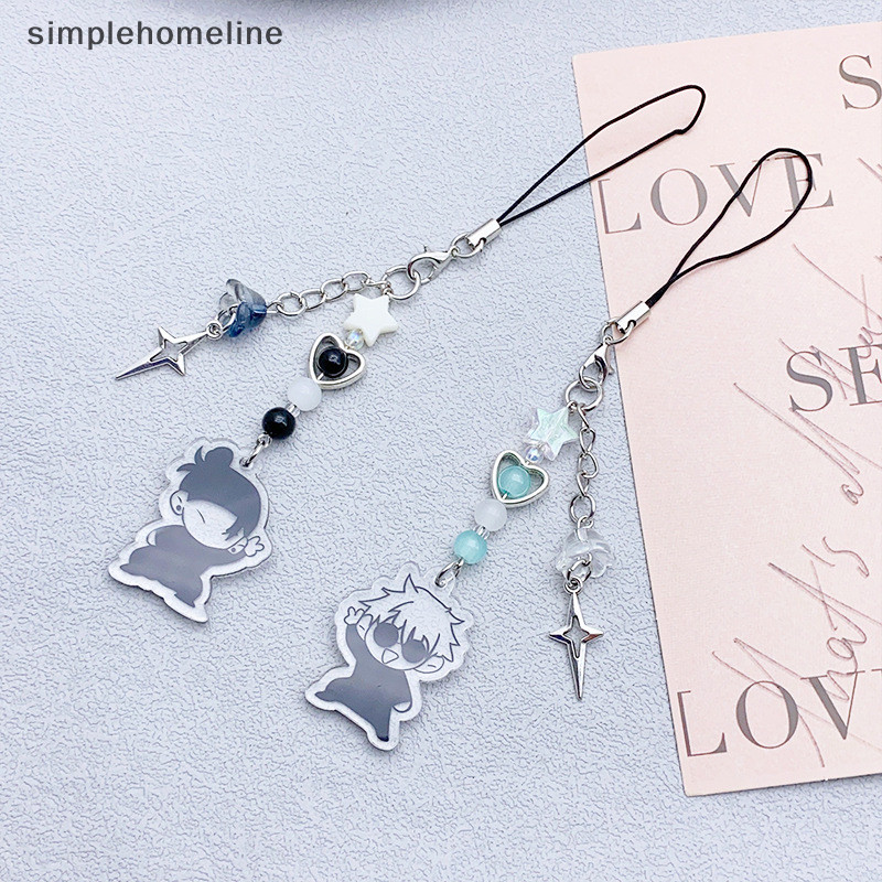 SLMY Anime Jujutsu Keychain Cosplay Geto And Gojo Matching Phone Charm ...