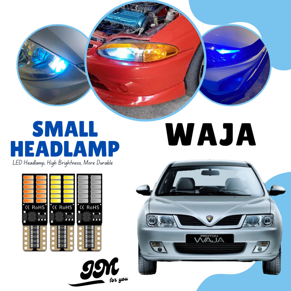 PROTON WAJA SMALL HEAD LAMP LED BULB HeadLight Lampu Hujan Lampu Senja ...