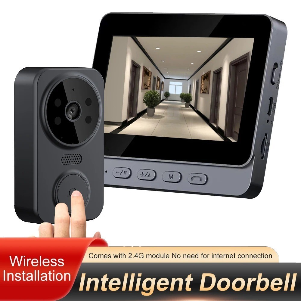 Wireless Doorbell Long Distance Video intercom IR Night Vision Eye ...