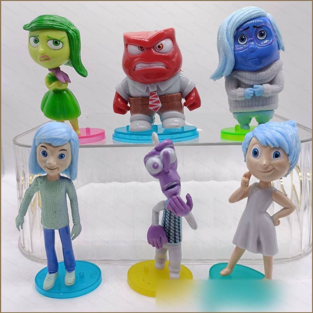 LG 6pcs Inside Out 2 Action Figure Disgust Fear Angry Sadness Joy Model ...