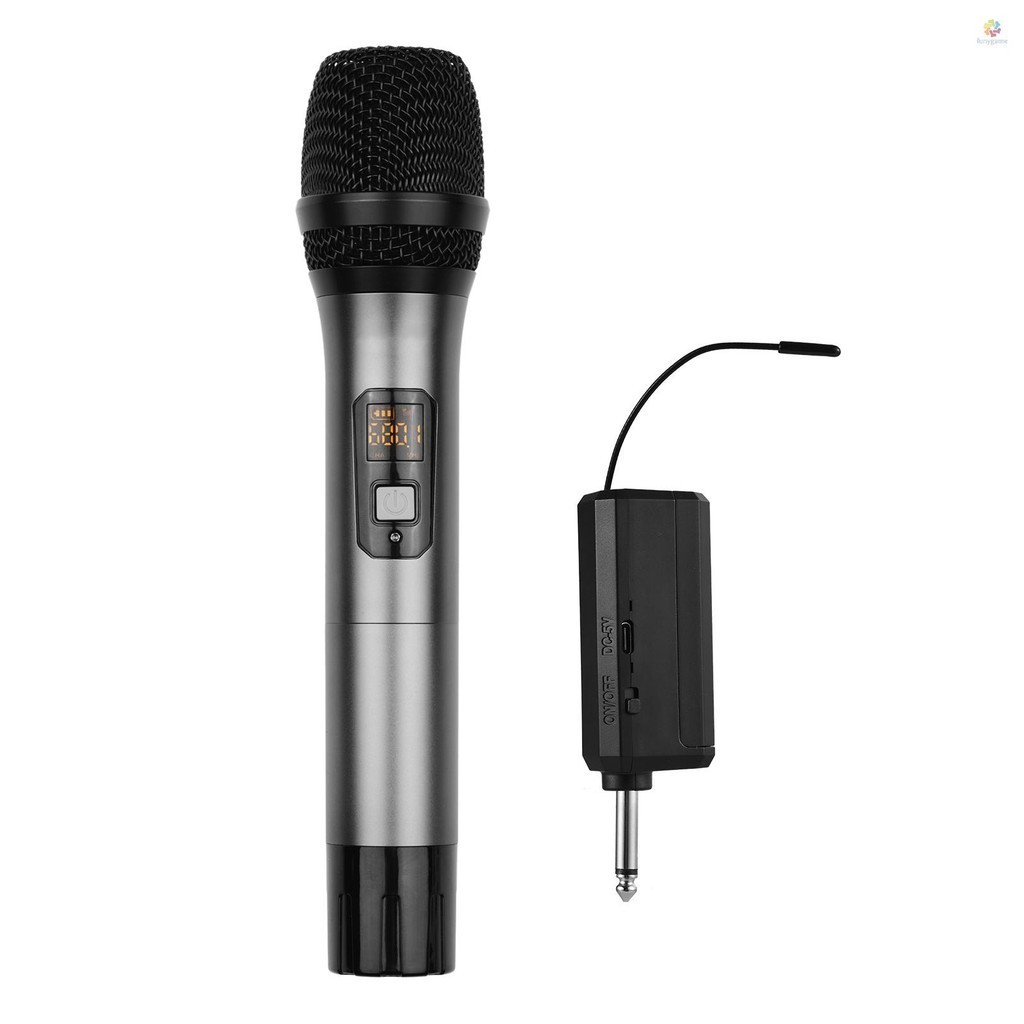UHF Wireless Microphone System with Handheld Cardioid Microphone and ...
