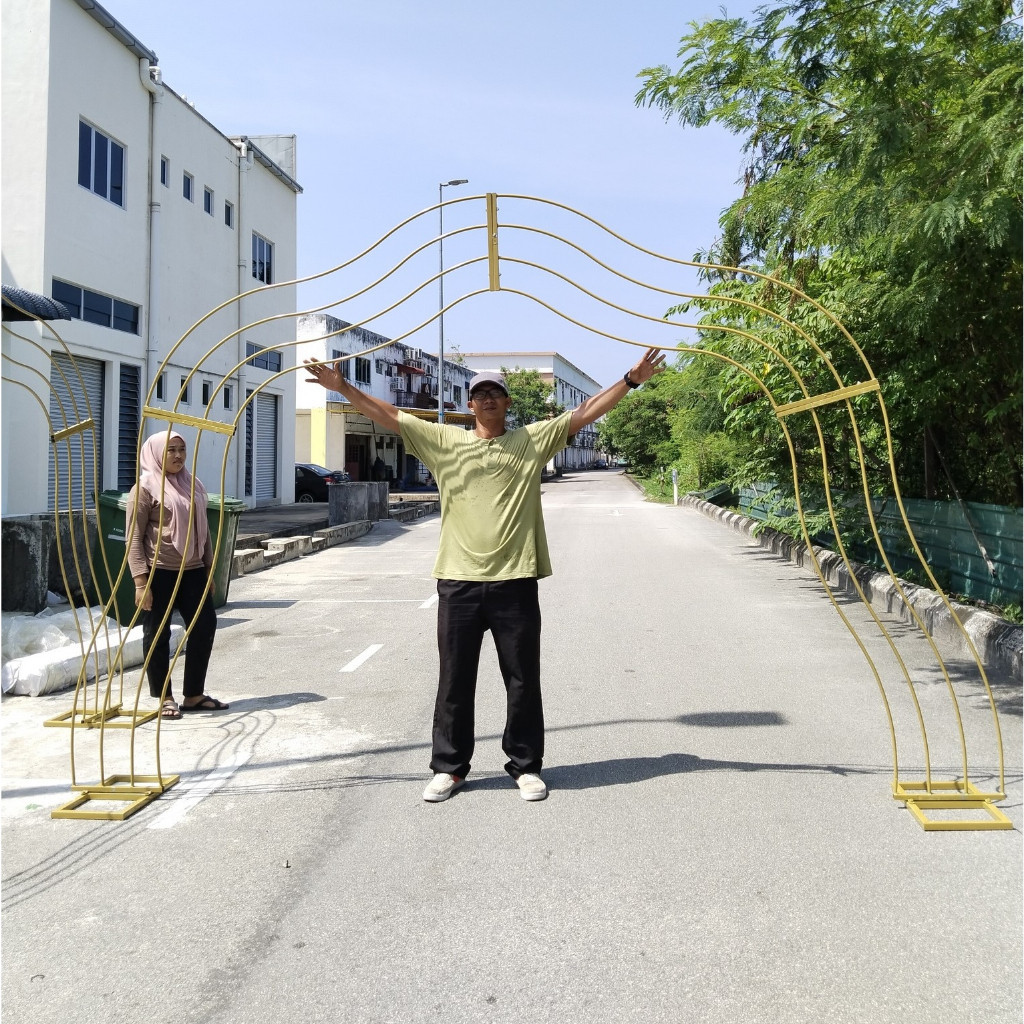 Line Wave Arch Wedding Backdrop Door Stand Flower Frame Marriage Party ...