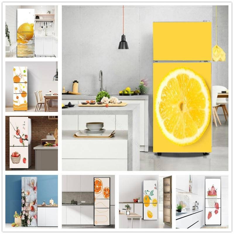 Custom 3D refrigerator sticker plastic wrap freezer stickers wallpaper ...