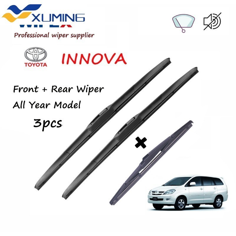 XM (Select Your Model) Toyota Innova Wiper Blade Set (Front+Rear 3pcs ...