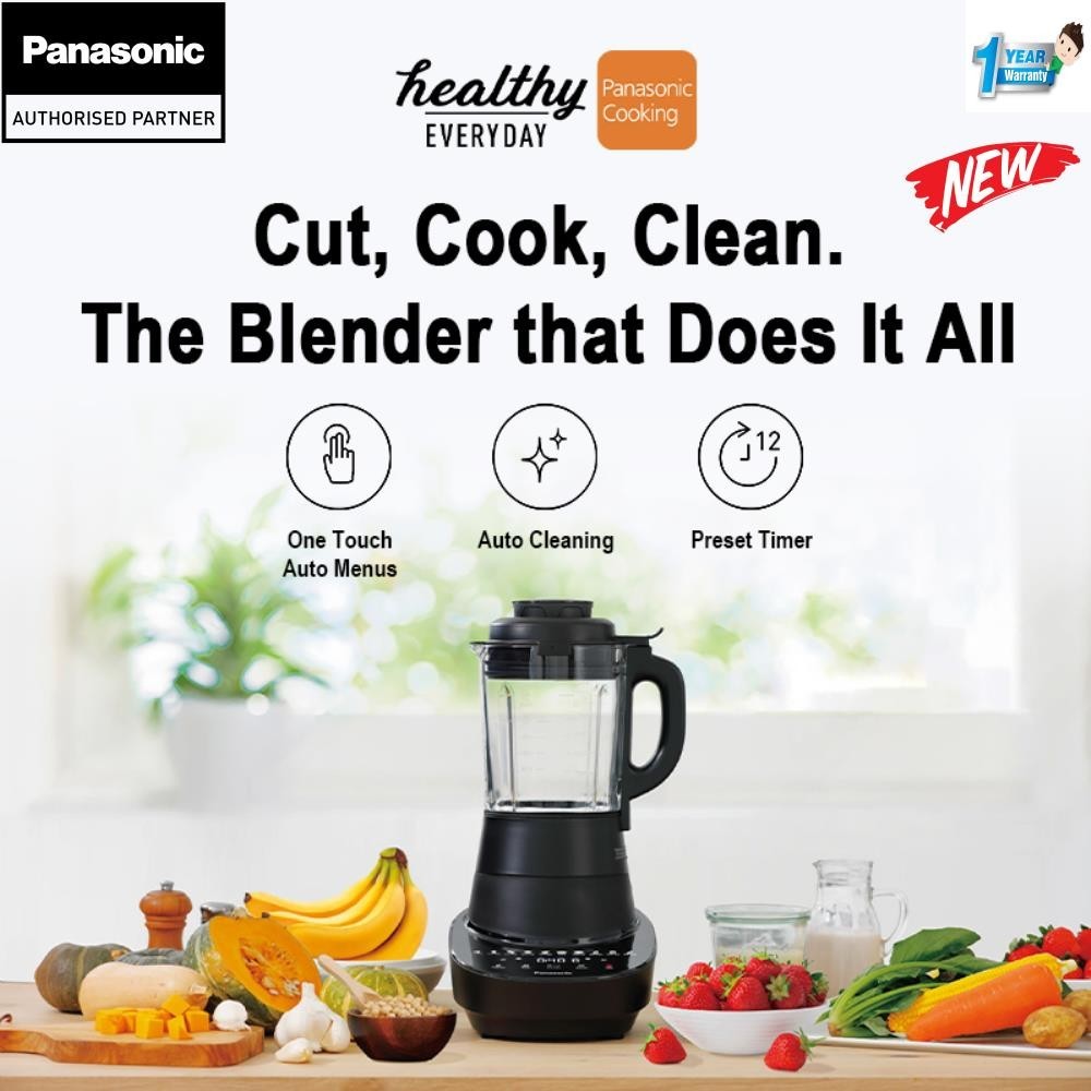 PANASONIC 1.75L COLD 1.4L HOT COOKING BLENDER MX-HG6401KSK | Shopee ...